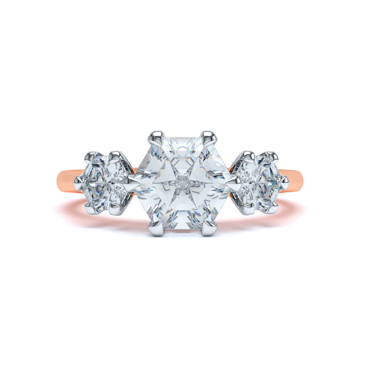 3 Stone Rings – Hexa Diamonds